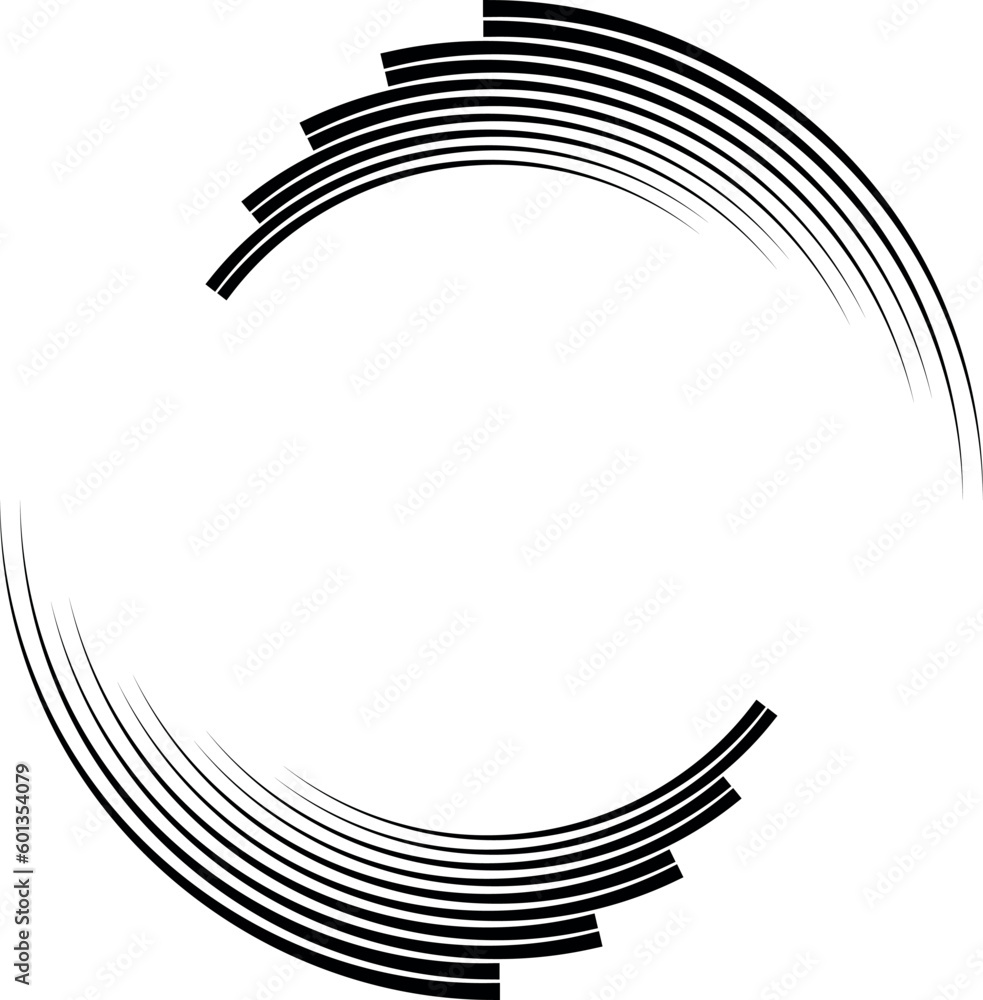 Lines in Circle Form . Spiral Vector Illustration .Technology round ...