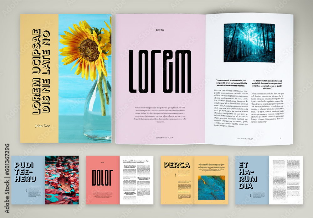 Colorful and Vibrant Book Stock Template | Adobe Stock