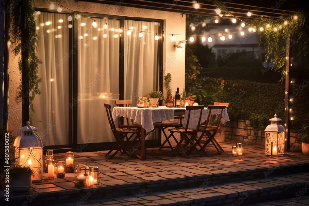 evening on terrace in summer Stock Photo | Adobe Stock