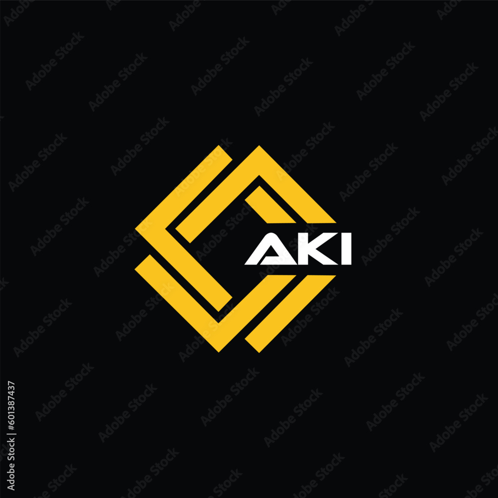 AKI letter design for logo and icon.AKI monogram logo.vector ...