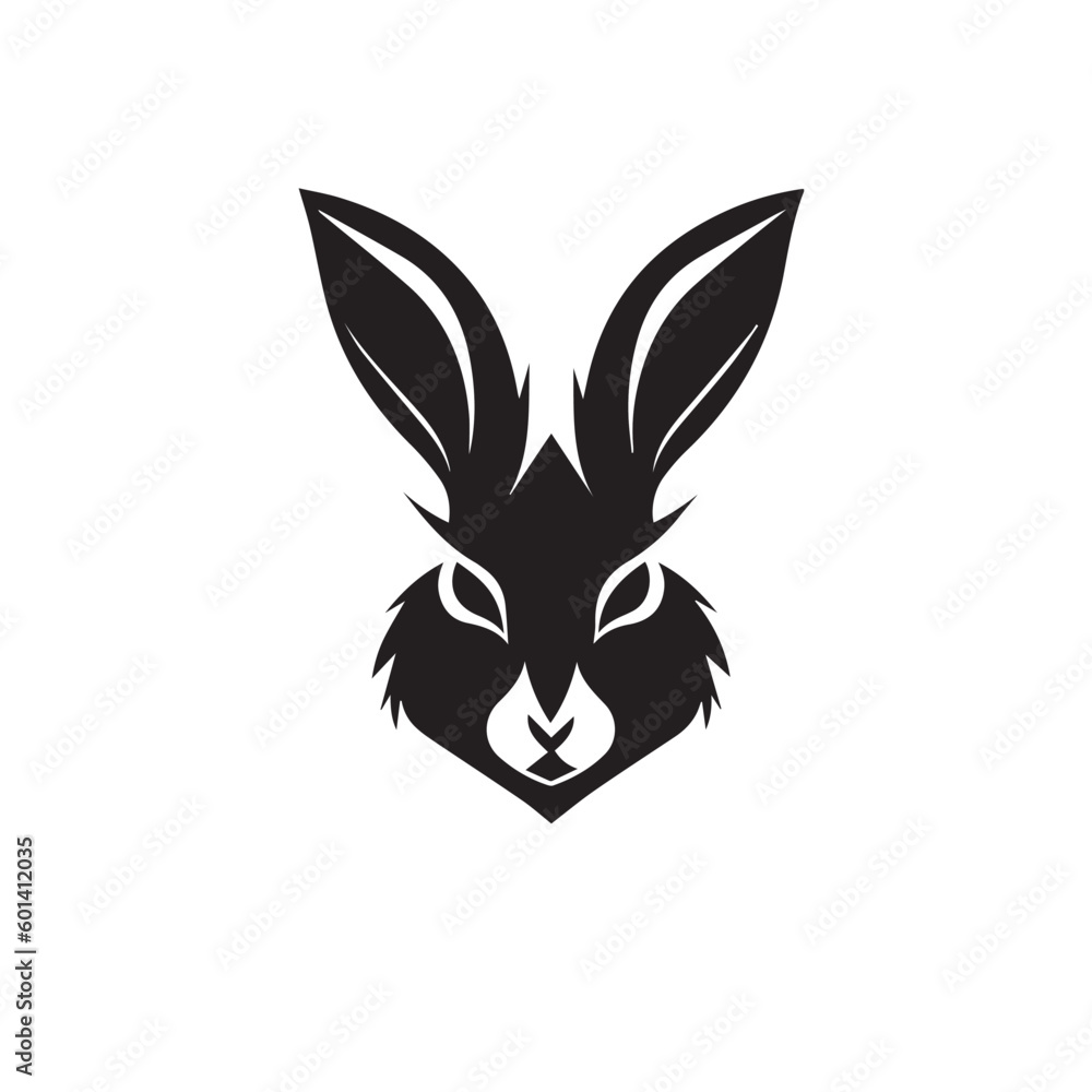 Rabbit logo simple minimalist design, vector modern rabbit logo Stock ...