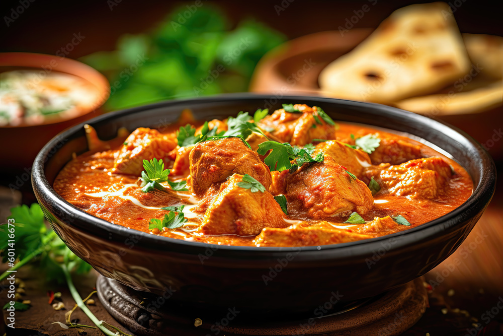 Indian Butter Chicken, Generative AI Stock Illustration | Adobe Stock