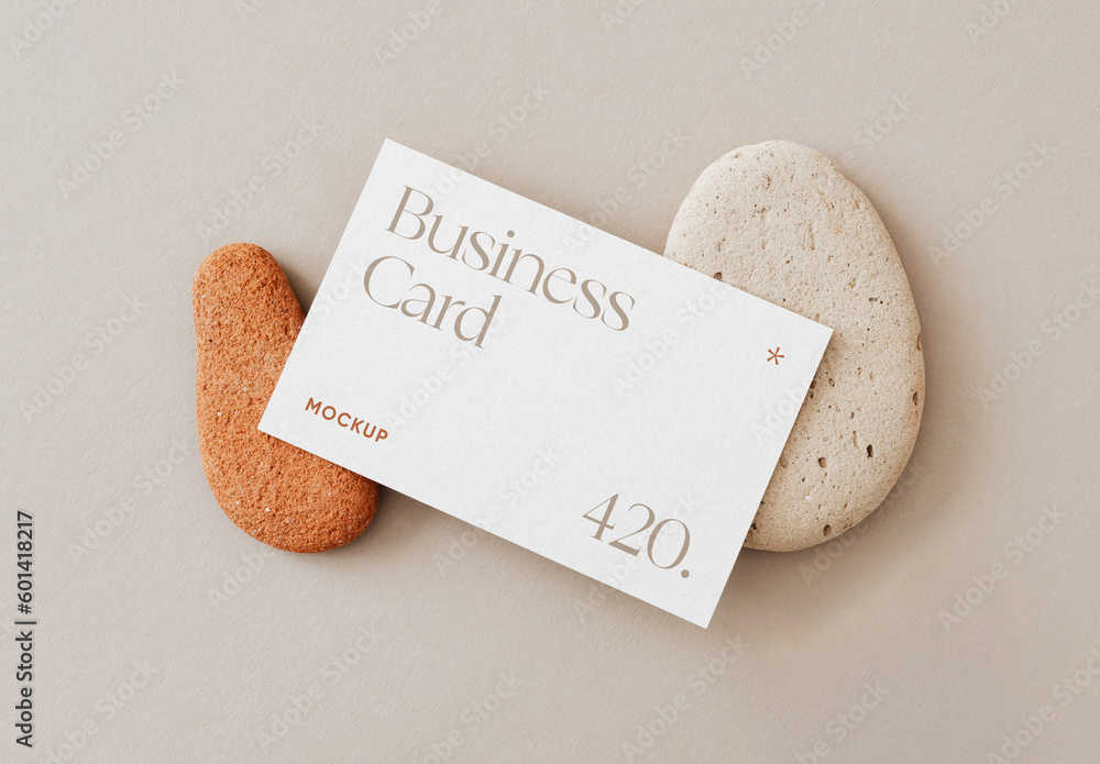 Single Business Card Mockup Stock Template | Adobe Stock