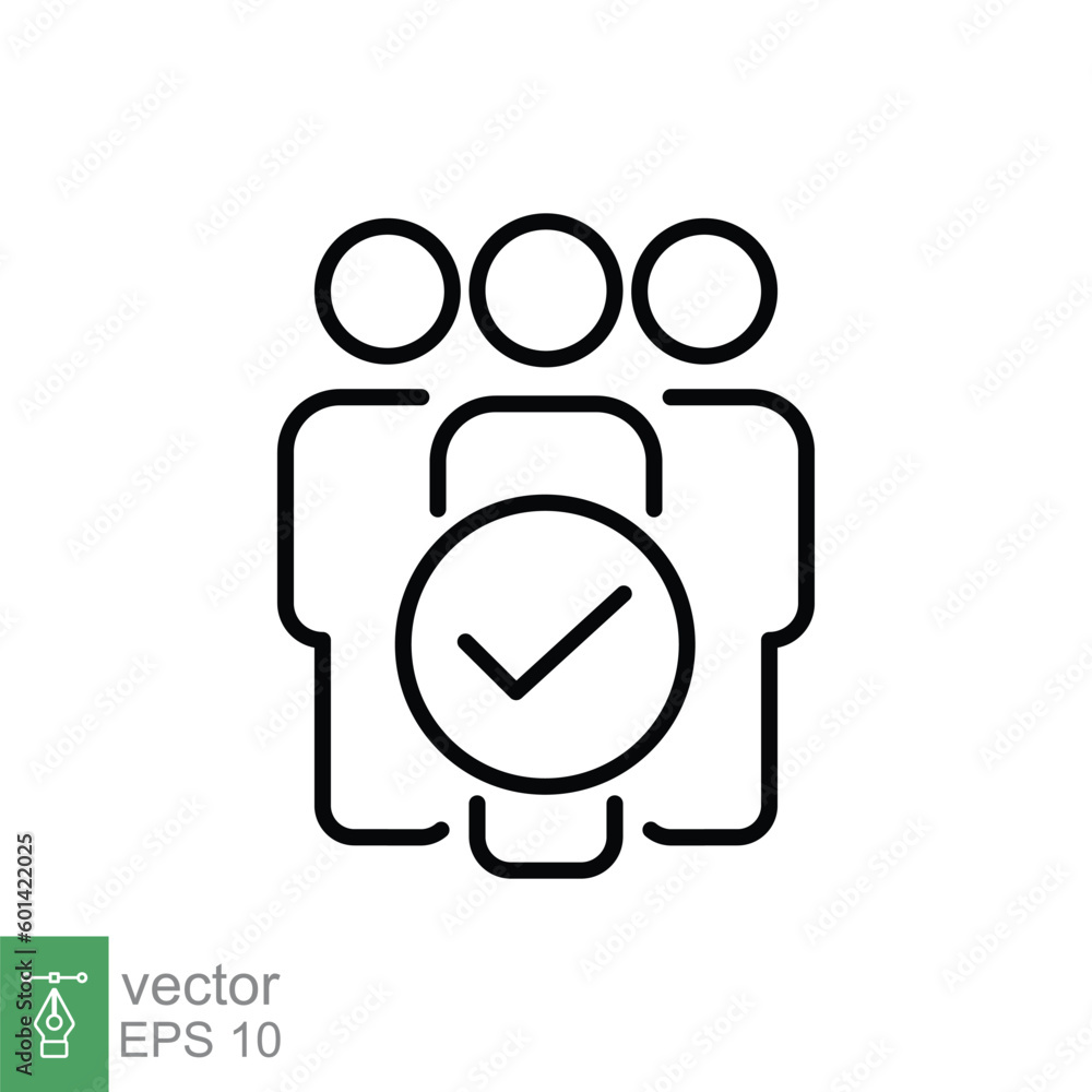 Eligible icon. Simple outline style. Able, adept, adequate, capable ...