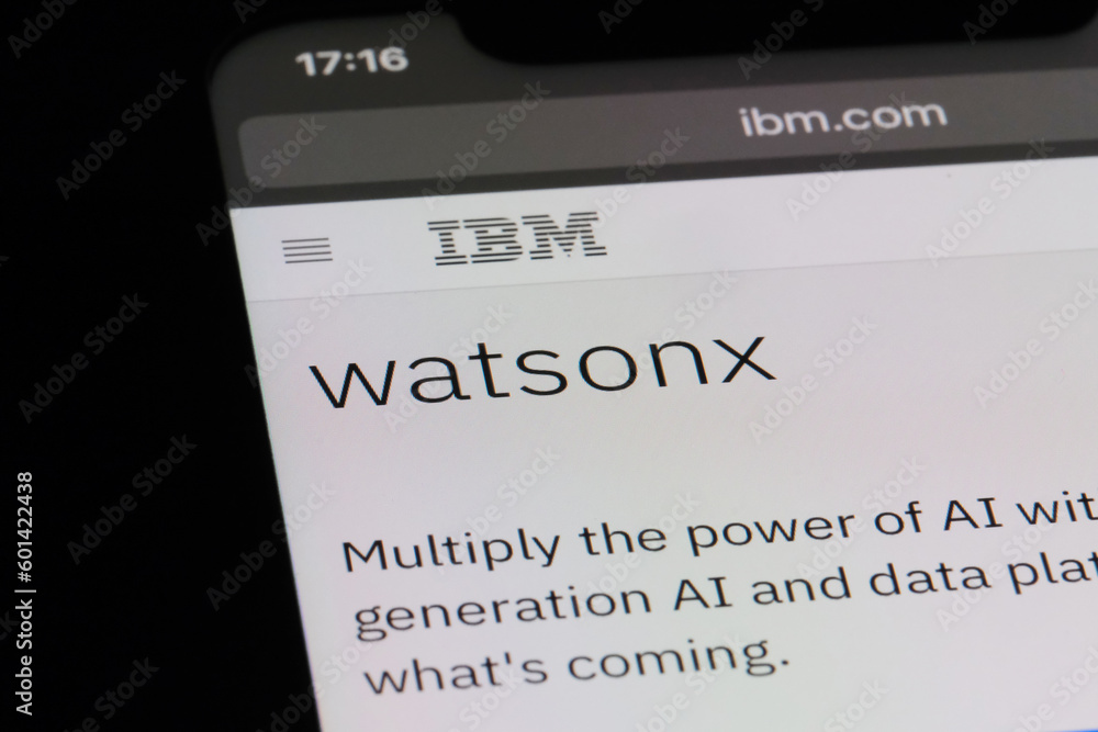 Shanghai,China-May 11th 2023: IBM Watsonx AI brand logo on official ...