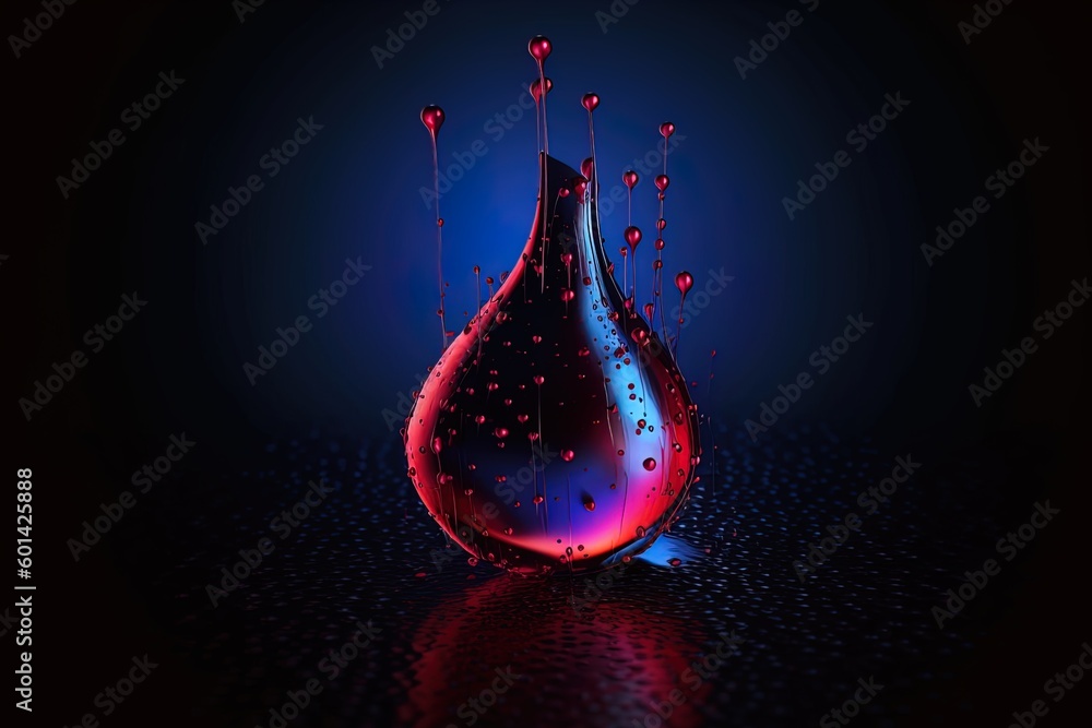 Drop of Life: World Blood Donor Day Concept with Futuristic Realism of ...