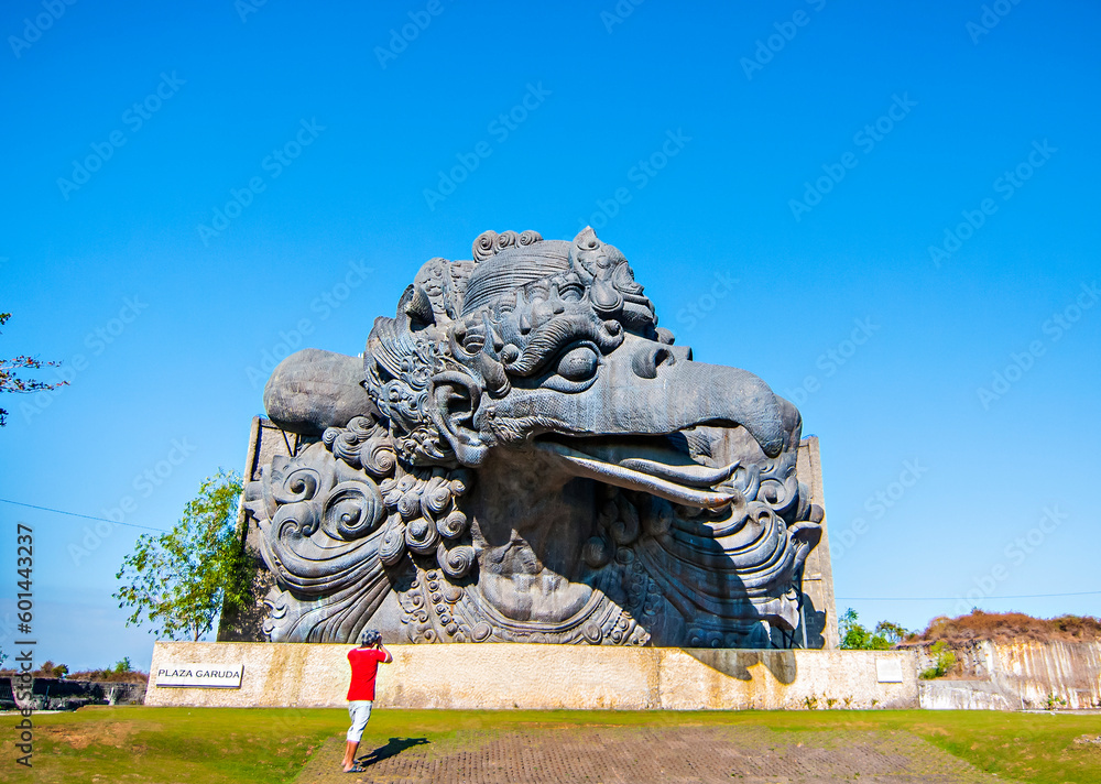 Head of Garuda statue in Garuda Wisnu Kencana (GWK) cultural park in ...