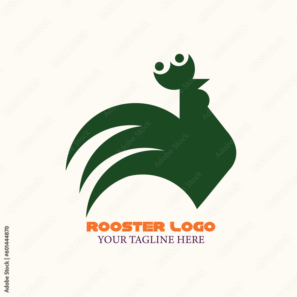 Rooster logo design for company's by illustrator Stock Vector | Adobe Stock
