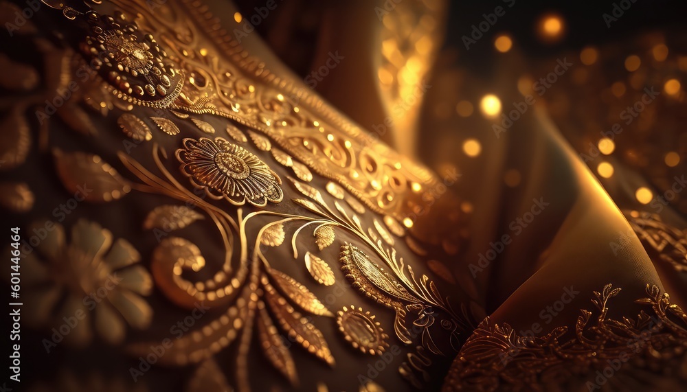 traditional and rich indian textile fabric wallpaper design generative ...