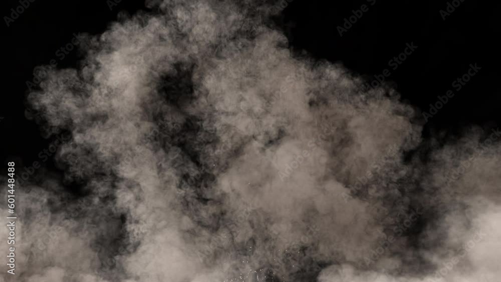 Video effect artilery explosion in top view with smoke. 3d HQ animation ...