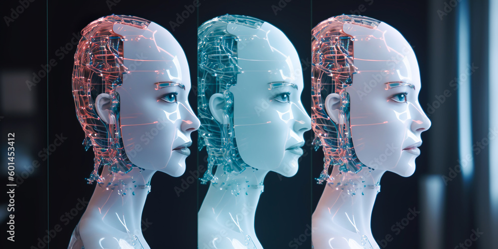 Machine learning reaction and ai artificial intelligence.Chat bot ...