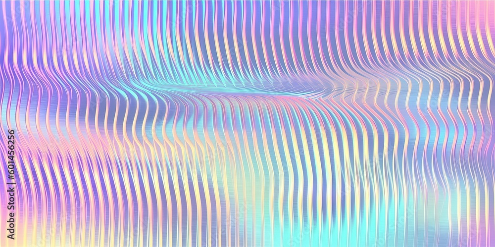 Seamless trendy iridescent rainbow corrugated ribbed glass background ...