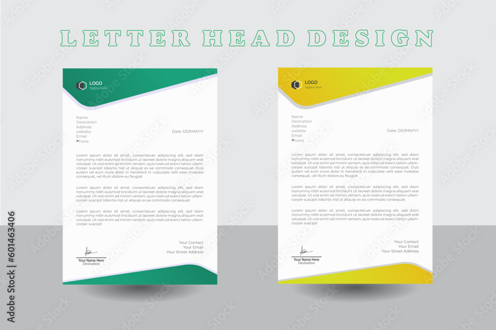 modern letterhead design template for infographics Stock Vector | Adobe ...