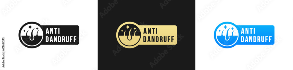 Best Anti dandruff label or Anti dandruff logo vector isolated in flat ...