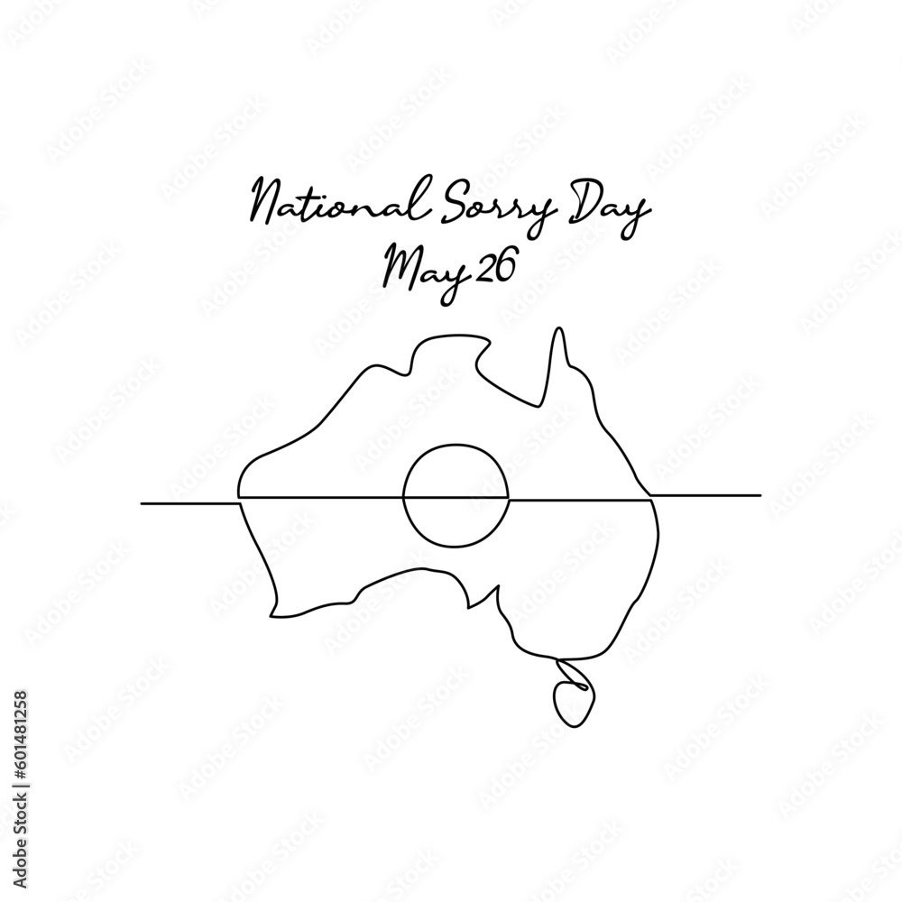 line art of national sorry day good for national sorry day celebrate ...