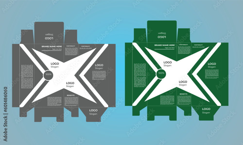 package box design template.Cardboard Box and Paper Tube Mockup. Ready ...
