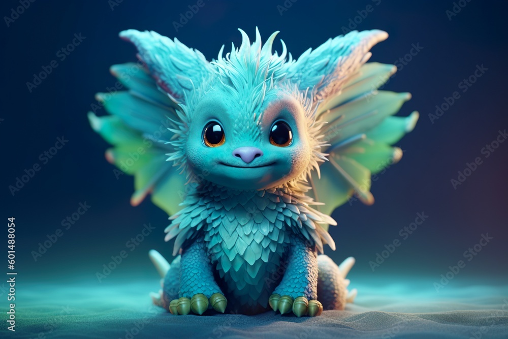 The best cinematic artwork of a small cute mythical creature with one ...