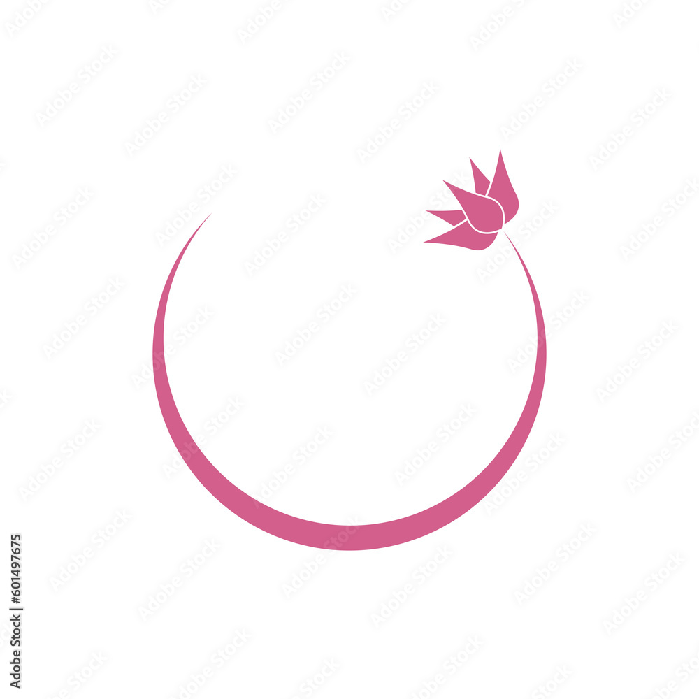 Lotus circle logo icon isolated on transparent background Stock ...