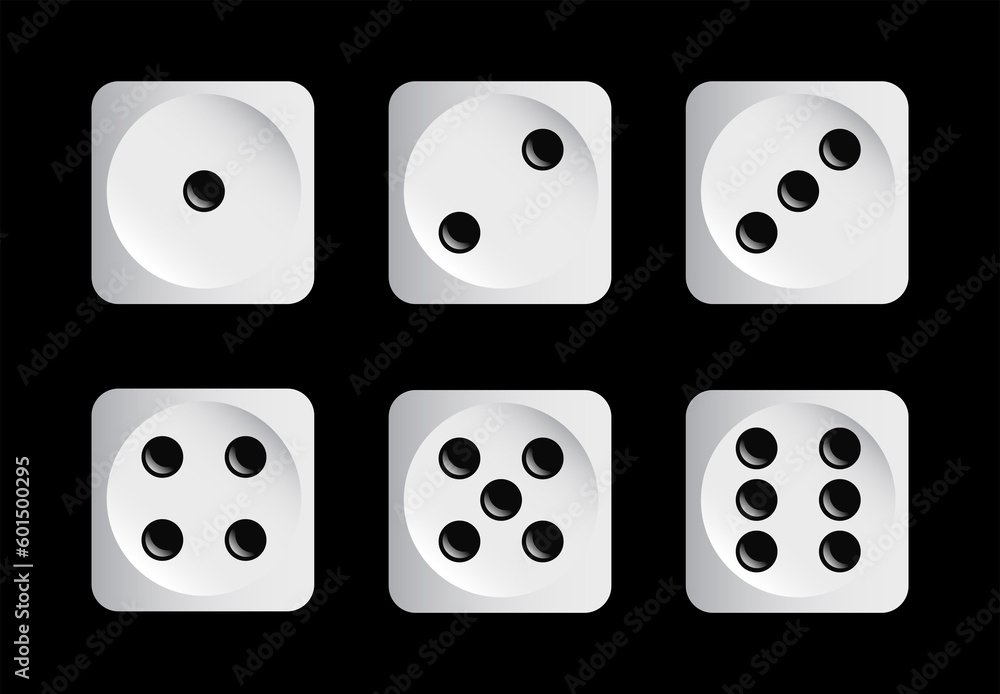Rolling dice icon set Stock Illustration | Adobe Stock