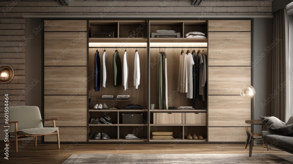 Wardrobe With Sliding Door Design Ideas Stock Illustration | Adobe Stock