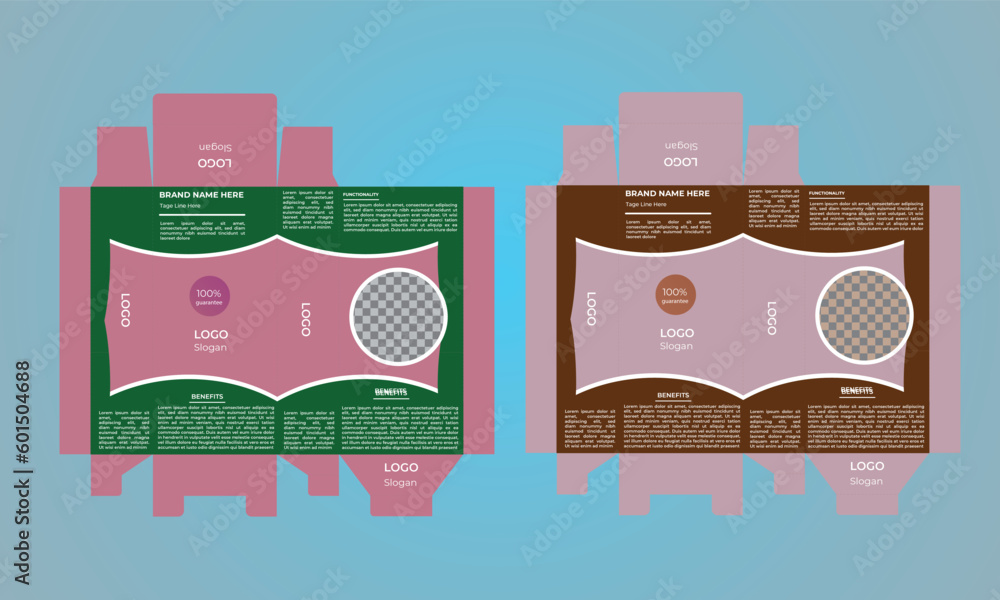 Vetor de Ready package design for chocolate package box design template ...