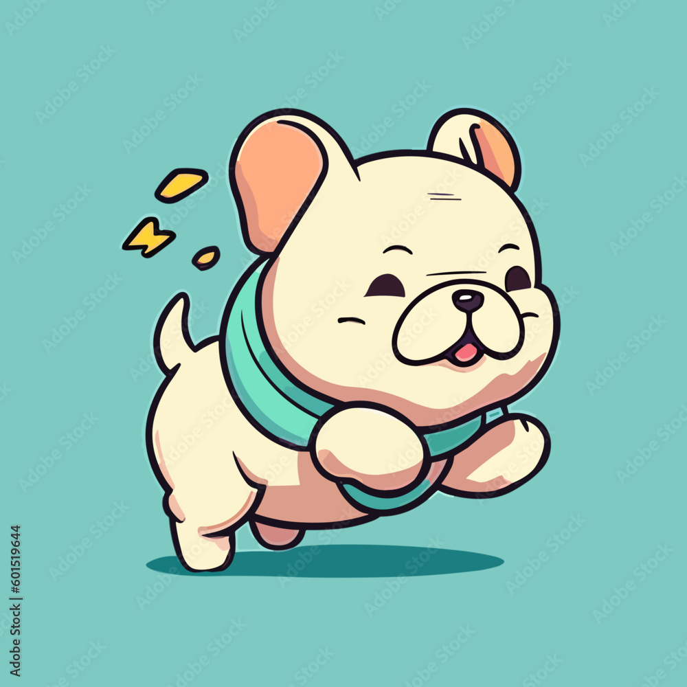 Cute french bulldog vector illustration. Cute cartoon puppy. Stock ...