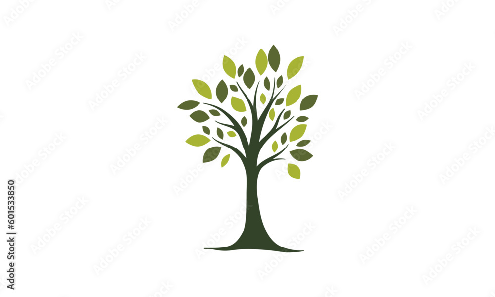 simple tree decor silhouette vector image Stock Vector | Adobe Stock