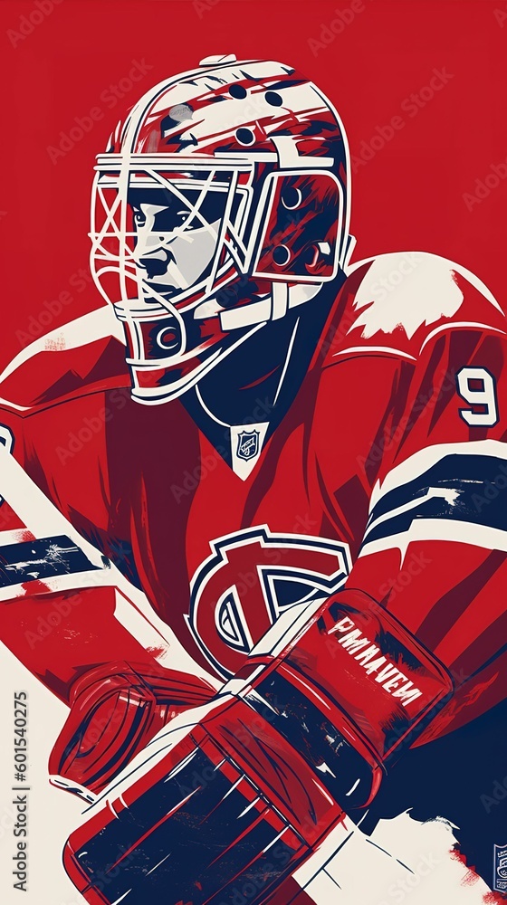 NHL ice hockey sport illustration wallpaper background flat cartoon ...