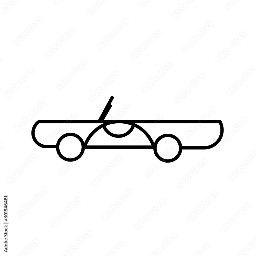 Linear car icons. Universal car icons for use in web and mobile UI, set ...