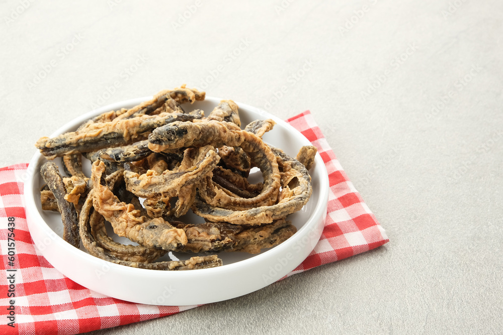 Belut Goreng or Fried Paddy Eel, (Monopterus albus), Indonesian ...