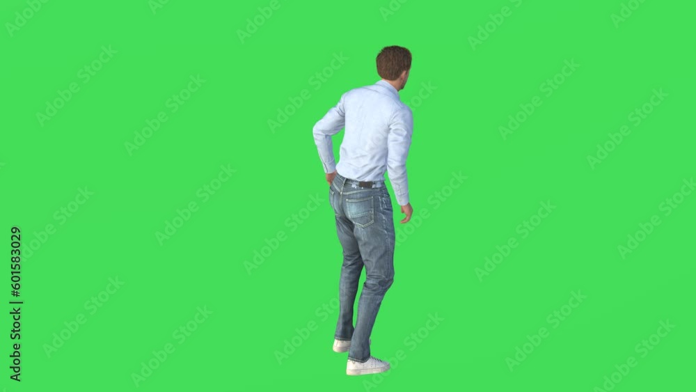 3d Green screen male singer animation dancing and singing on a beach ...