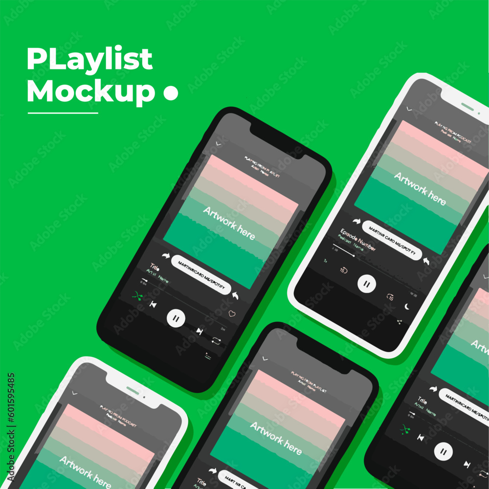 Music Display Theme: Music Platform Sample. Spotify Display template ...