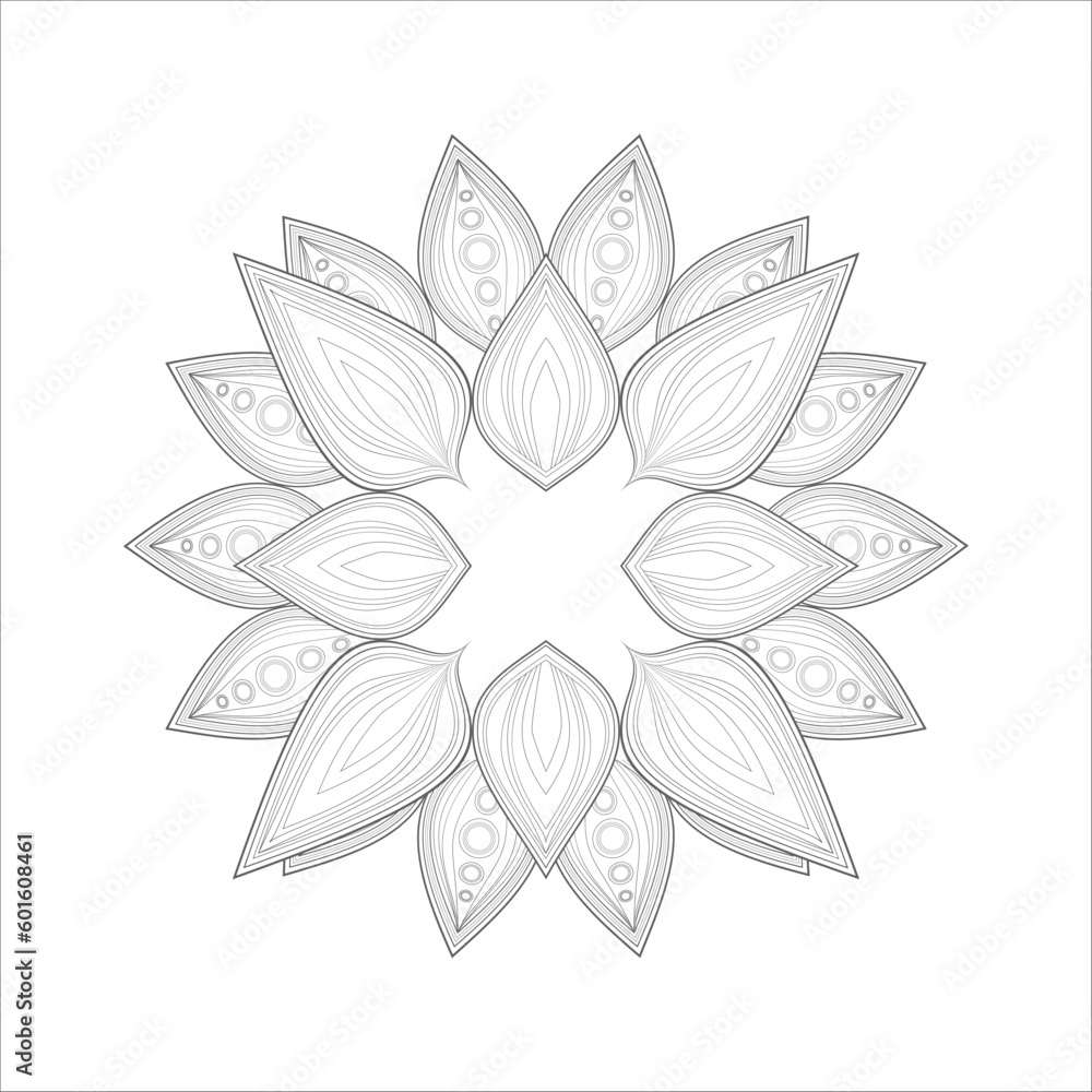 Delightful coloring page for mindful relaxation of the adult. Colouring ...