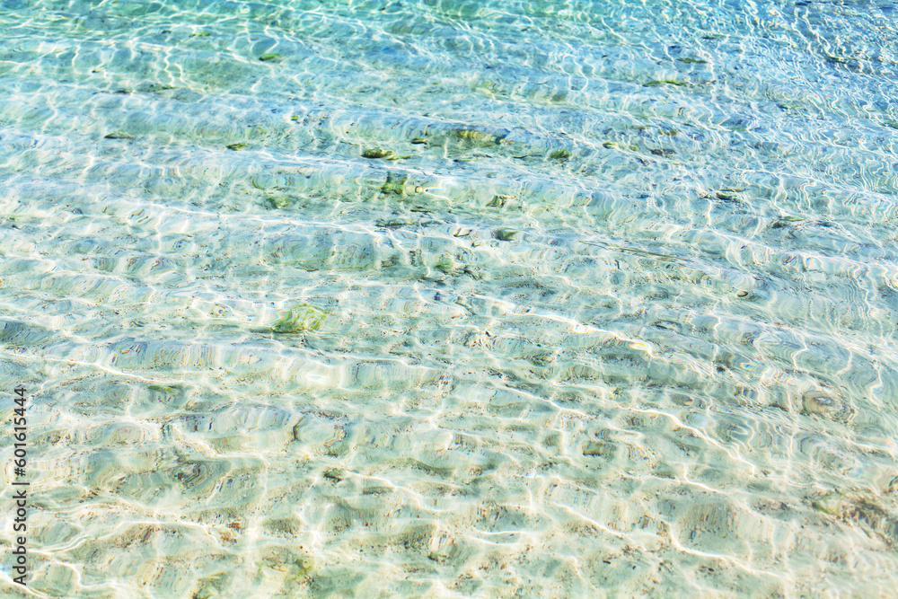 Sea water waves texture, ripples on water surface, transparent light ...