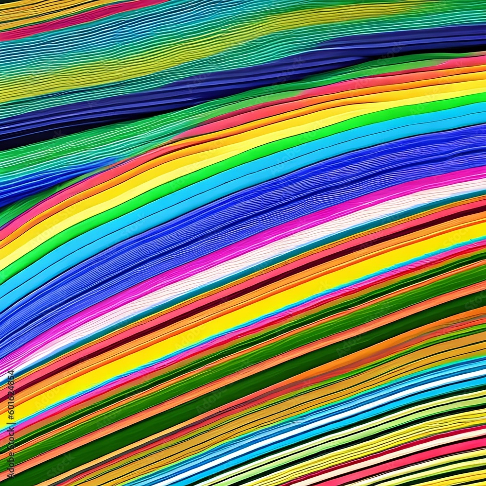 35 Wavy Rainbow Lines: A colorful and playful background featuring wavy ...