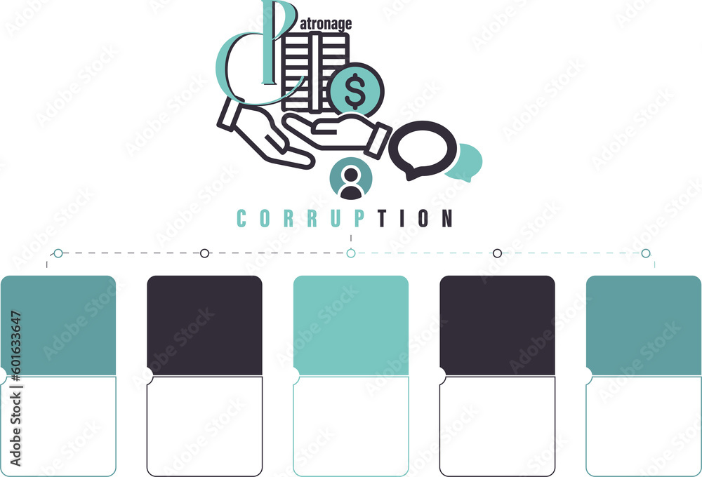 Corruption Infographics vector design. Can be used for report ...