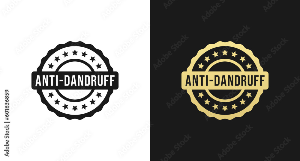 Anti dandruff stamp or Anti dandruff sign vector isolated in flat style ...