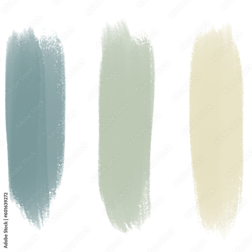 Craft label brush stroke backgrounds, paint smudges vector for tags and ...