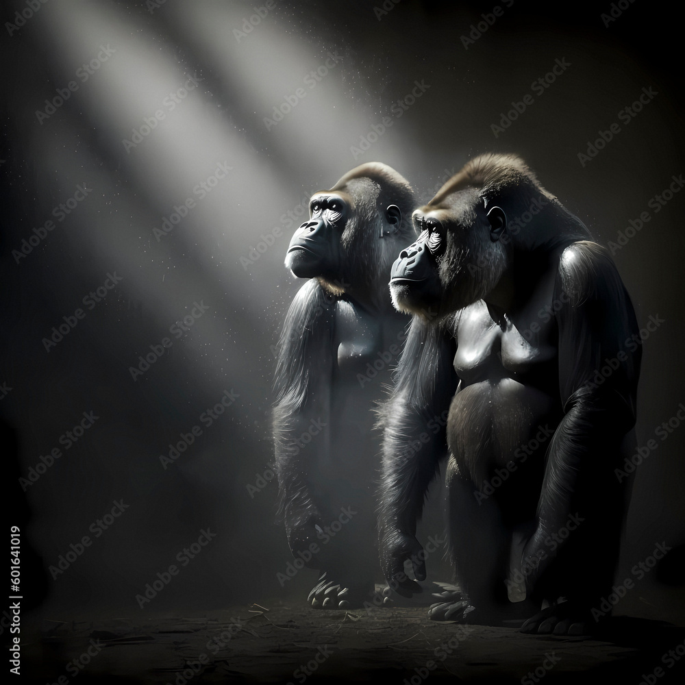 Gorilla (Gorilla) primate genus of the great ape family (Hominidae ...