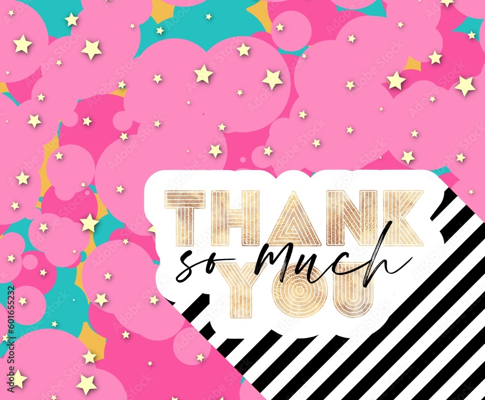 Thank You So Much Card. Hand Written Lettering for Title, Heading ...