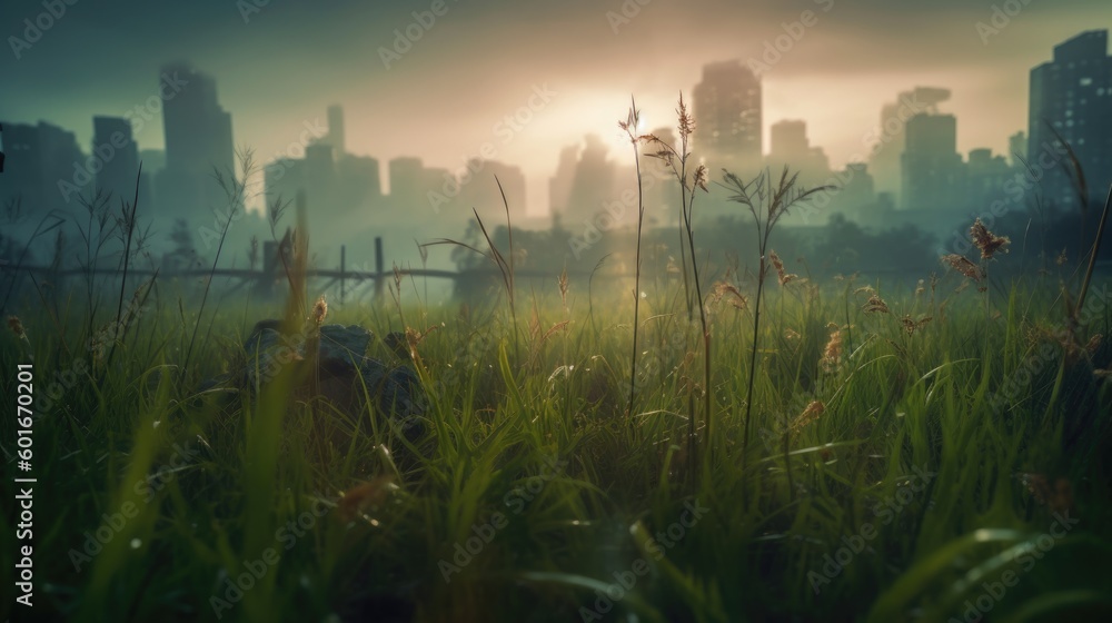 Post apocalyptic city in ruins after zombie pathogen wiped out last of ...