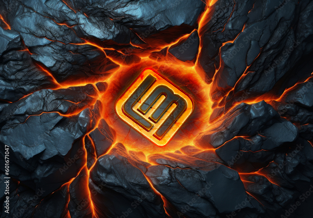 Burned And Carved Logo Mockup In a Dark Stone. Generative Ai Stock ...
