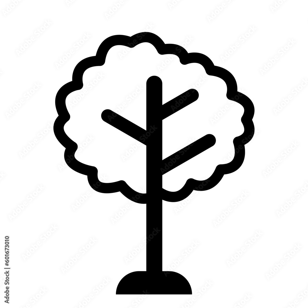 Tree Icon. Transparent Background. Vector Illustration. Stock Vector ...