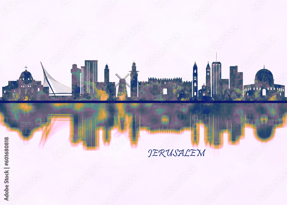Jerusalem Skyline. Cityscape Skyscraper Buildings Landscape City ...