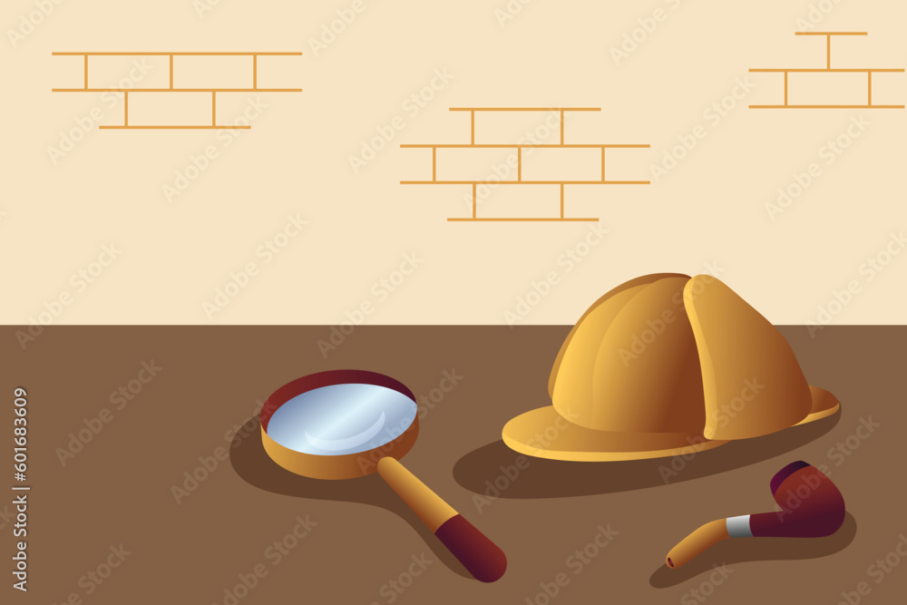 Holmes Mafia Detective Movie Character Background Stock Vector | Adobe ...