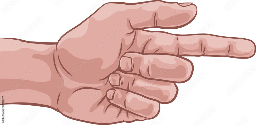 Hand Pointing Finger Comic Book Pop Art Cartoon Stock Illustration ...