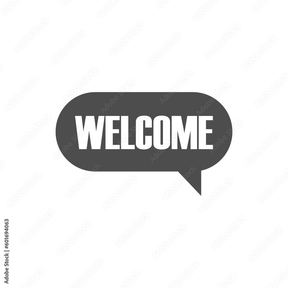 Welcome word icon isolated on transparent background Stock Illustration ...