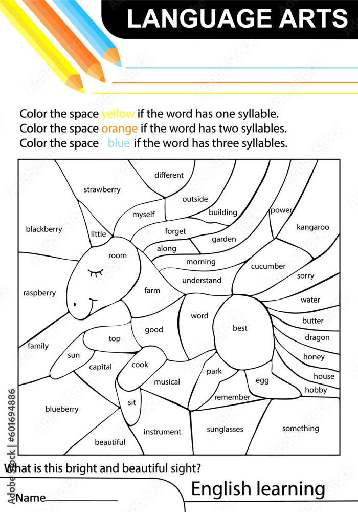 Language Arts Coloring Pages