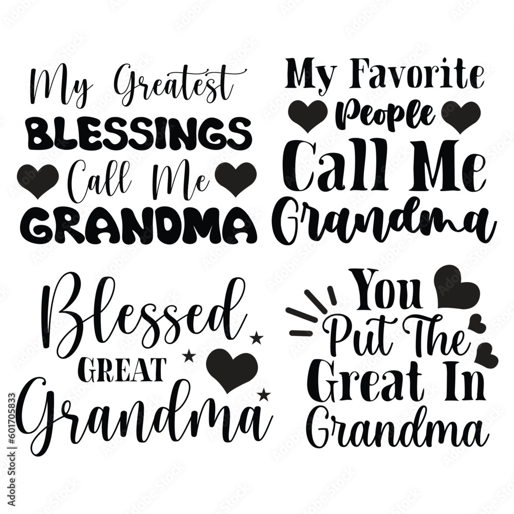Grandma Svg Bundle Grandma Shirt Svg Blessed Grandma Svg