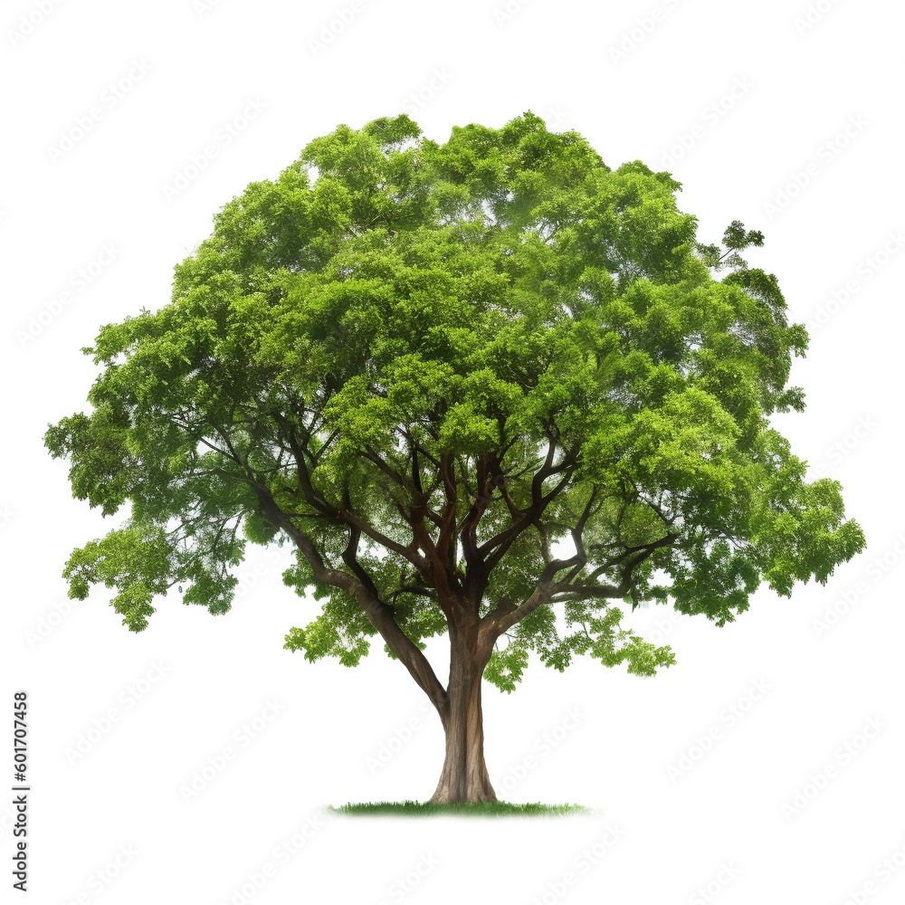 Samanea saman Tree isolated on white background. Rain Tree isolated on ...